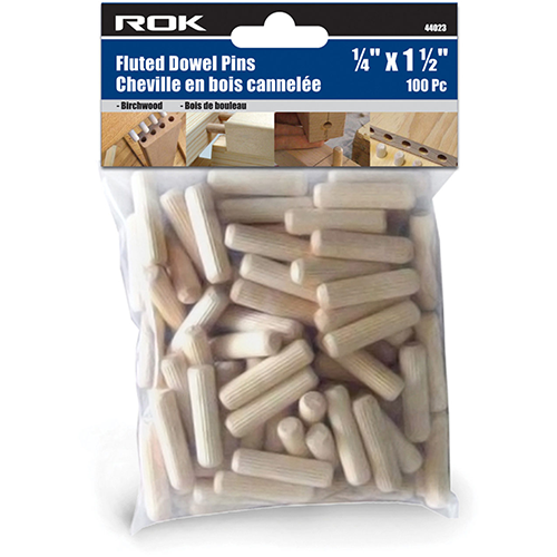 Package 100 1/4″ x 1-1/2″ Dowels • Canadian Woodworker