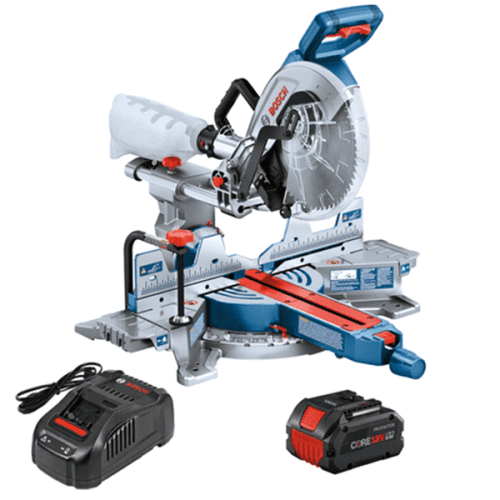 Bosch 18 Volt Cordless 10″ Slide Miter Saw Kit w/Battery and Charger ...