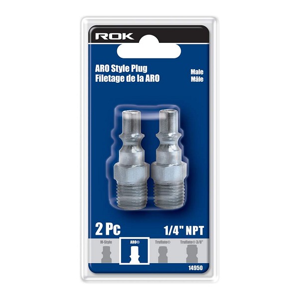 Pneumatic 2 PCE 1/4″ NPT Male Plug (ARO Style) – Canadian Woodworker