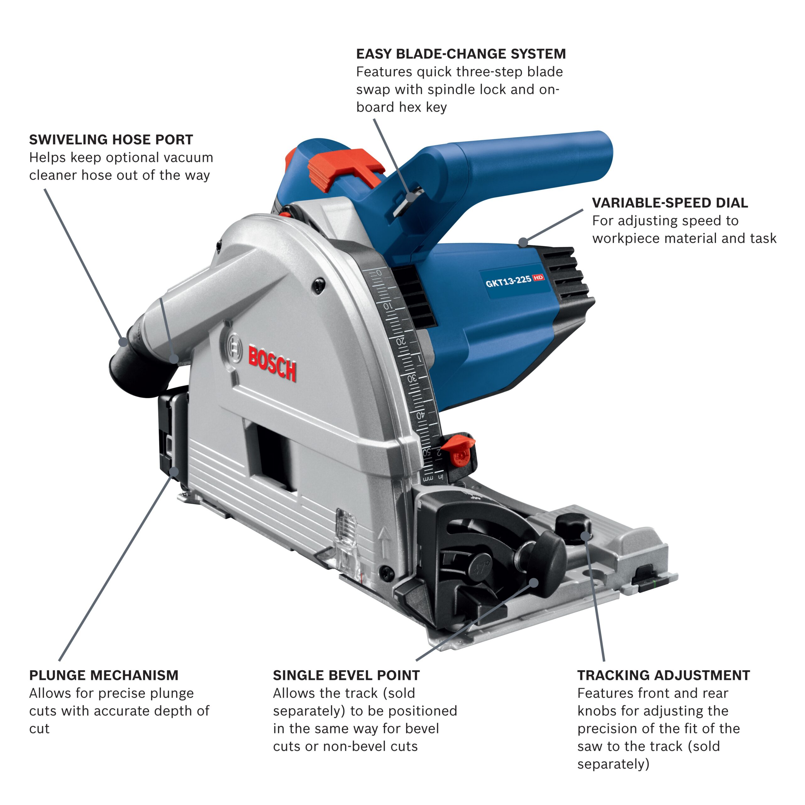 Bosch 6.5″ Corded Track Saw Kit – Canadian Woodworker
